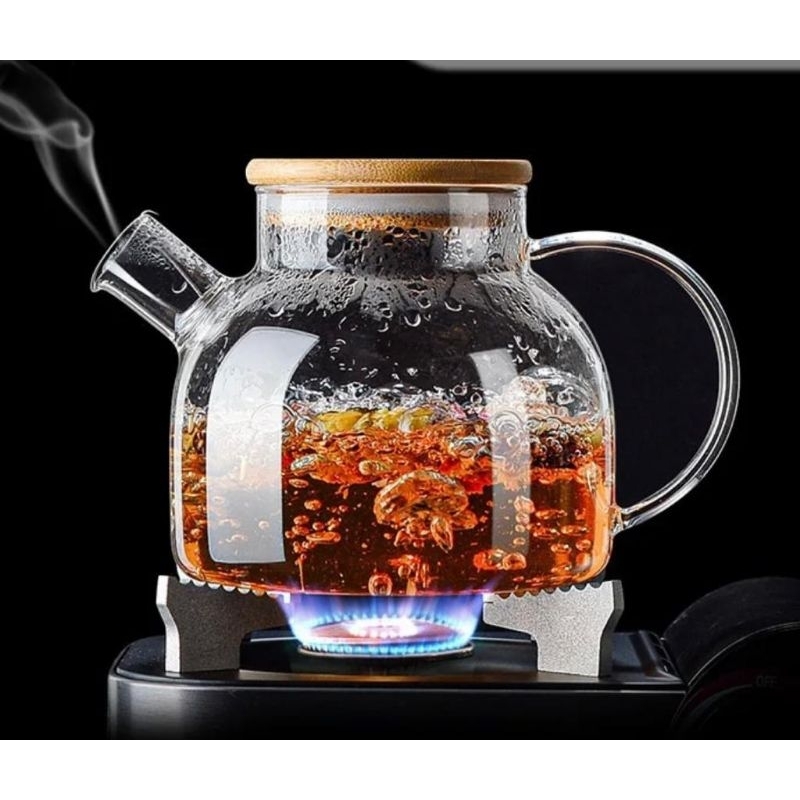 Jual Teko Pitcher Teh Borosilicate Glass Transparan / Teko Kaca Tutup ...