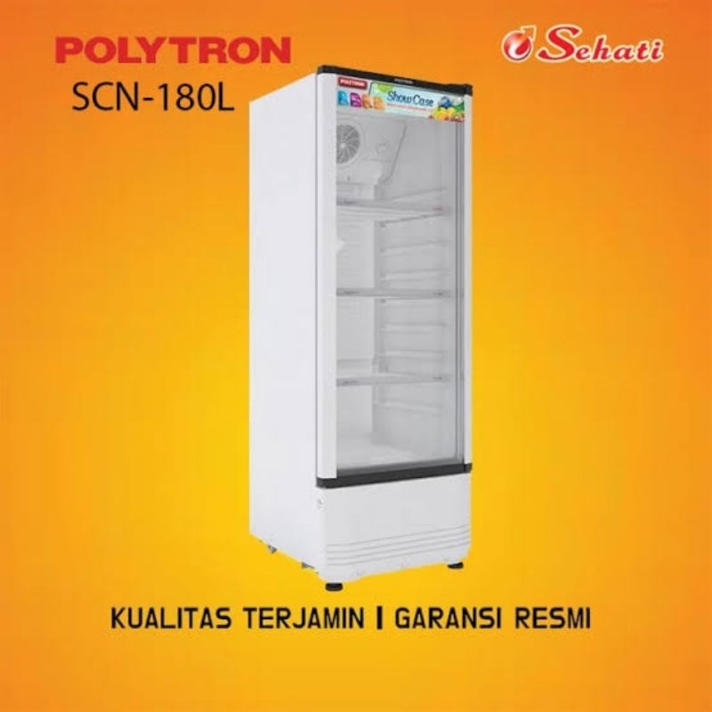 Jual SHOWCASE POLYTRON SCN 180 SCN180 SATU PINTU KAPASITAS 180L LITER ...