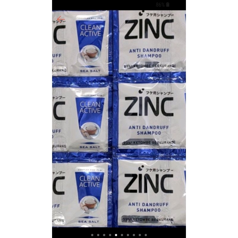 Jual sampo zinc sachet 10ml 1 renteng 12 sachet | Shopee Indonesia