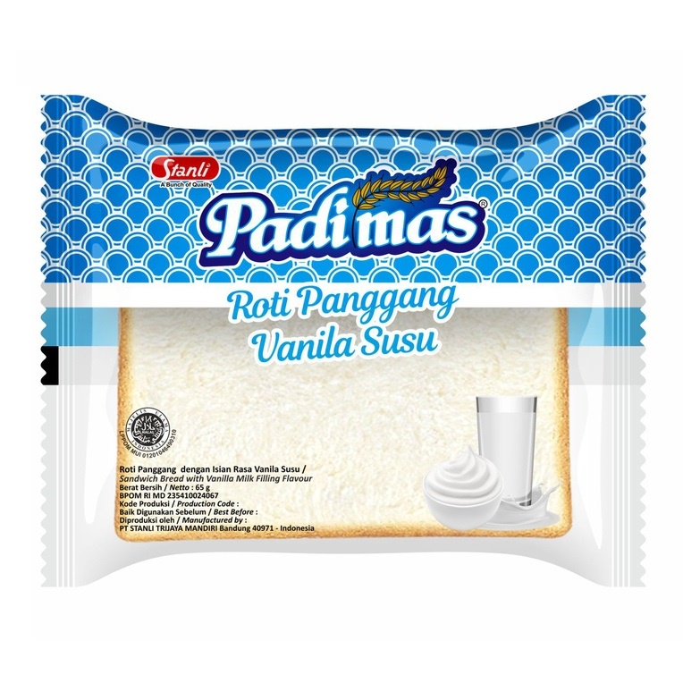 Jual PADIMAS ROTI PANGGANG 65gr COKLAT VANILA SUSU KEJU MIX FRUITS ...