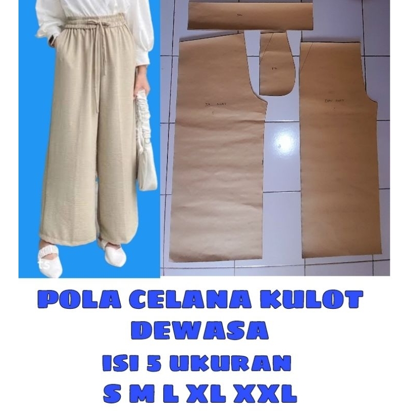 Jual pola celana kulot isi 5 ukuran S M L XL XXL | Shopee Indonesia