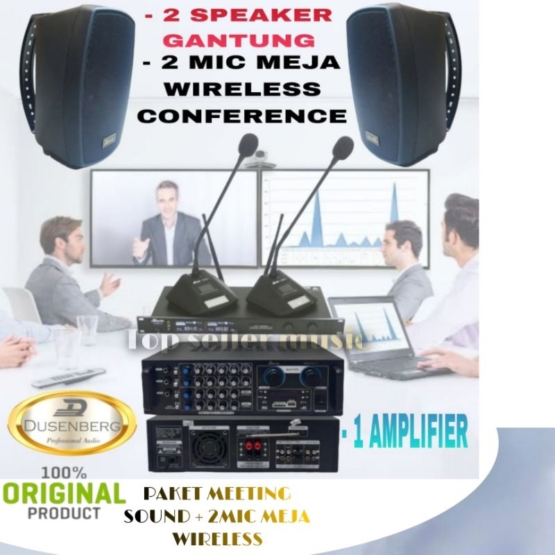 Jual PAKET SOUND CONFERENCE DUSENBERG 2 MIC MEJA WIRELESS , 2 SPEAKER ...