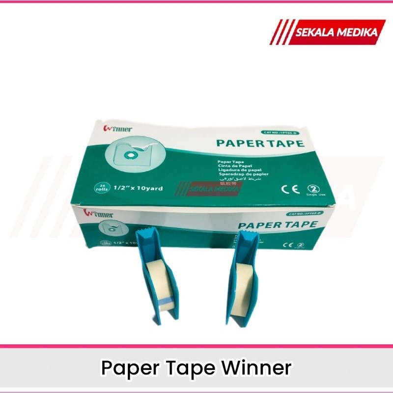 Jual Winner Paper Tape 1,2cm x 10 yard Plester Kertas Medical Onehealth ...