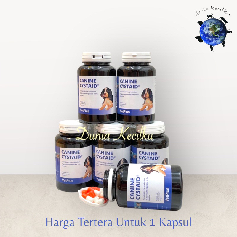 Jual Canine Cystaid Vetplus Obat Saluran Kencing Anjing PER KAPSUL ...