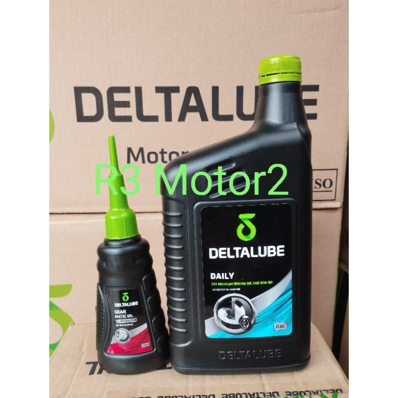 Jual PAKET OLI DELTALUBE DAILY FOR MATIC 757 PREMIUM 10w30 0.8L PLUS ...