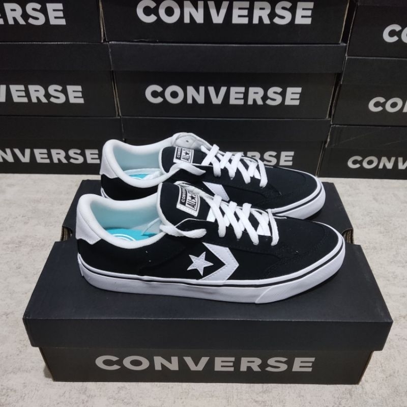 Jual Converse Tobin Canvas Ox - Black/White | Shopee Indonesia