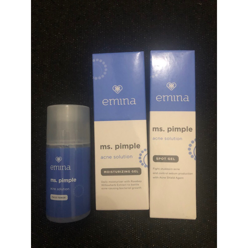 Jual emina ms pimple acne solution series paket isi 3 emina ms pimple ...