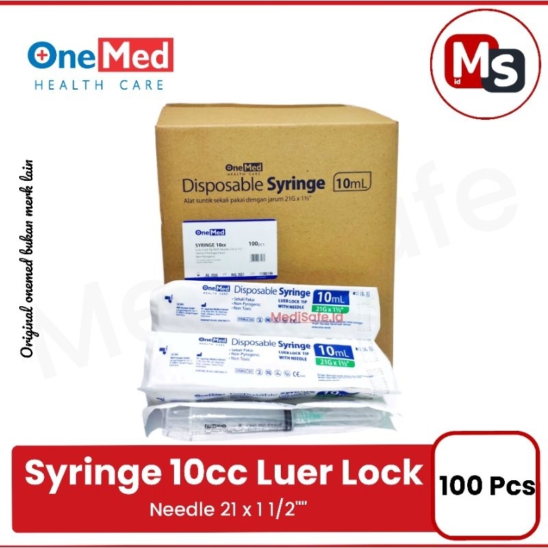 Jual Syringe 10ml Steril Alat Suntik Medis Spuit 10cc Isi 100 Pcs / Box ...
