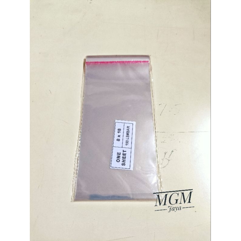 Jual OPP lembaran / Plastik Lembaran Lem perekat One Sheet 8x18 7x18 ...