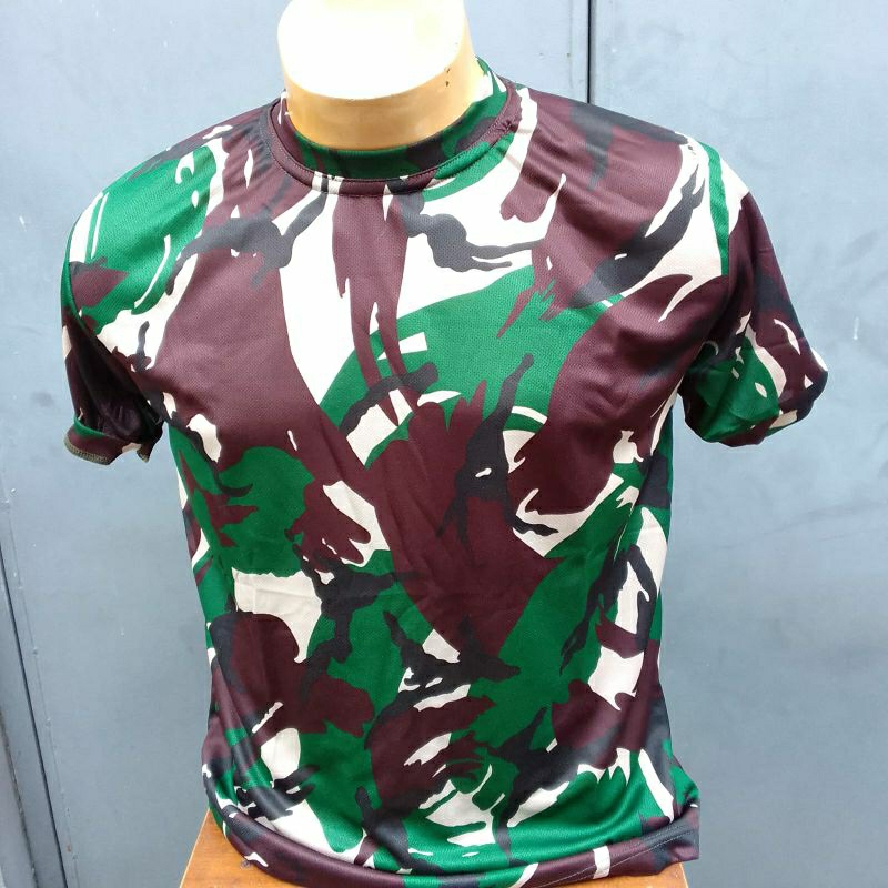 Jual kaos loreng TNI AD drayfit/kaos dalam loreng/kaos oblong TNI ...