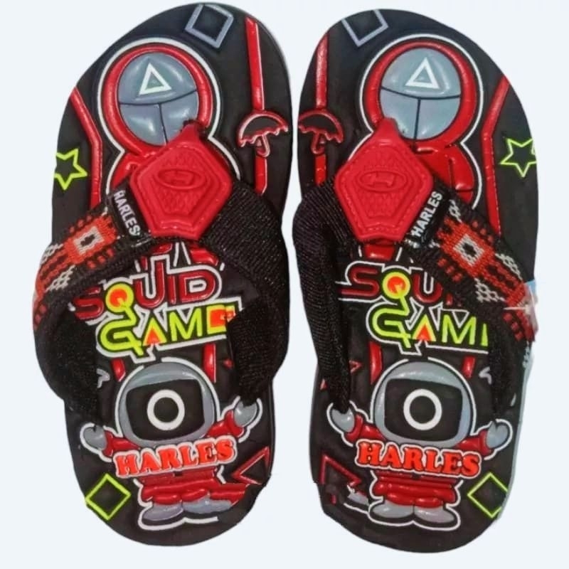 Jual sendal Herles Anak Karakter Squid game sendal karakter harles 23/ ...