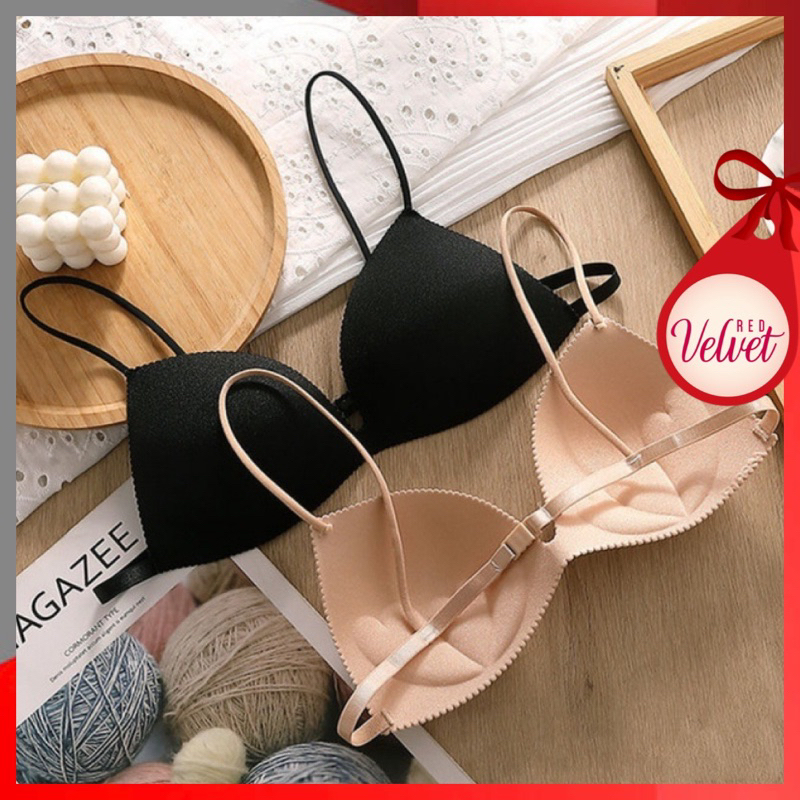 Jual RV® Bra Wanita Cup Segitiga Tanpa Kawat Model Sexy Tali Bahu Tipis ...