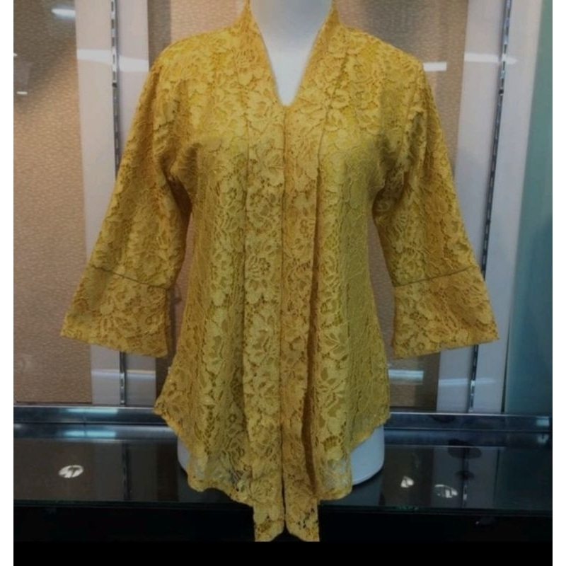 Jual Atasan Kebaya Brukat Atasan Kebaya Kartini Atasan Kebaya Kutubaru polos floy Aneka Warna ...