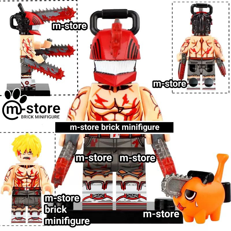 Jual brick chainsaw man denji pochita mini toy figure | Shopee Indonesia