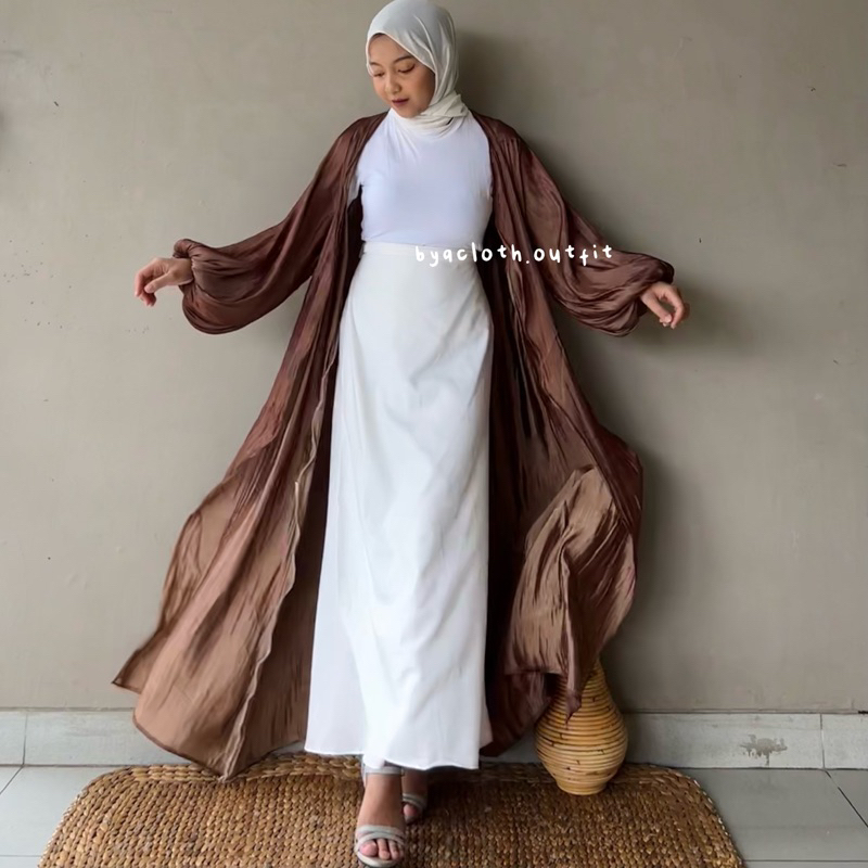 Jual FREE BELT Sashi Abaya Outer Shimmering - Turkey Outer - Baju ...