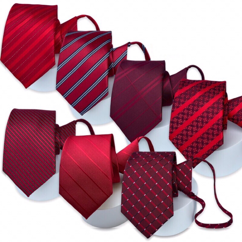 Jual Dasi Instan Resleting Pria Warna Merah | Shopee Indonesia