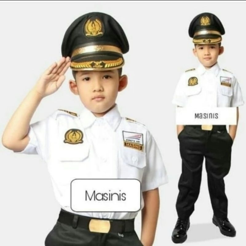 Jual Ready Baju Seragam Profesi Masinis Anak / KOSTUM ANAK MASINIS ...