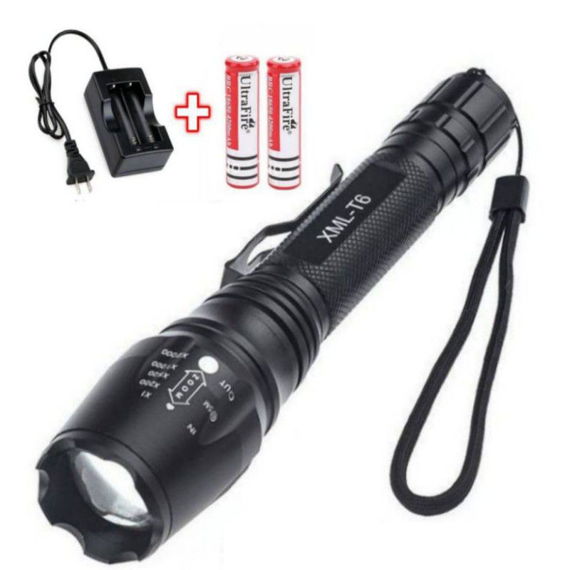 Jual Senter SWAT LED cree XM-L T6 X8 Taffled 3800 Lumens Senter Super ...