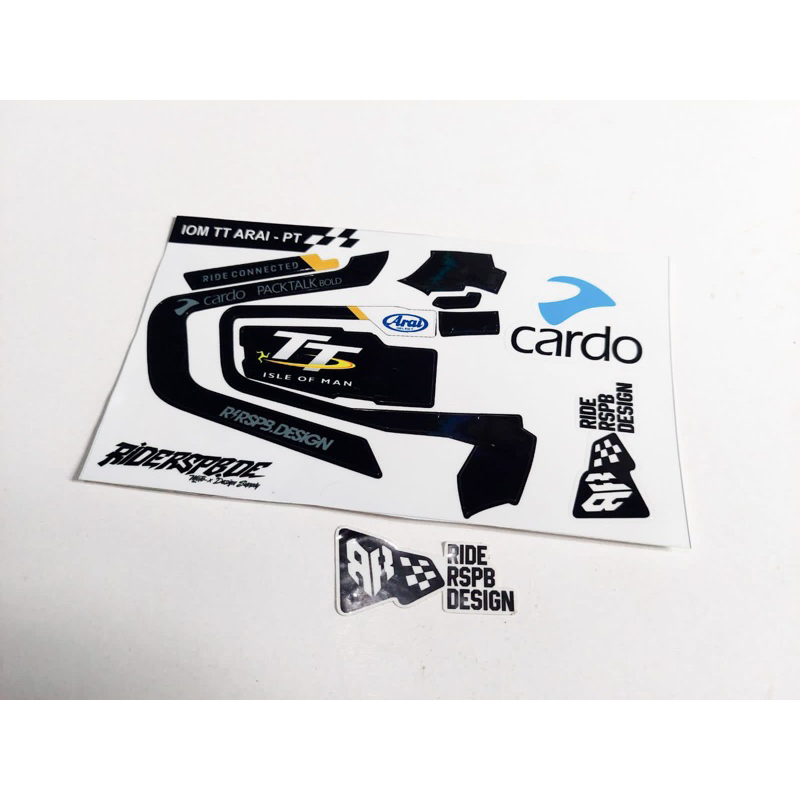 Jual IOM TT ARAI PT - Sticker decal Skin Cover Garskin Packtalk Cardo ...
