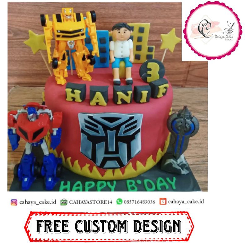 Jual Kue Ulang Tahun Transformers / Transformers Cake / Kue Ultah ...