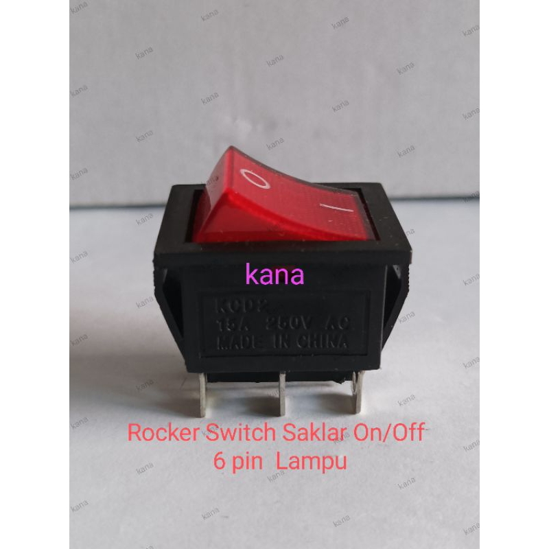 Jual Rocker Switch Saklar On/Off 6 Pin Lampu | Shopee Indonesia