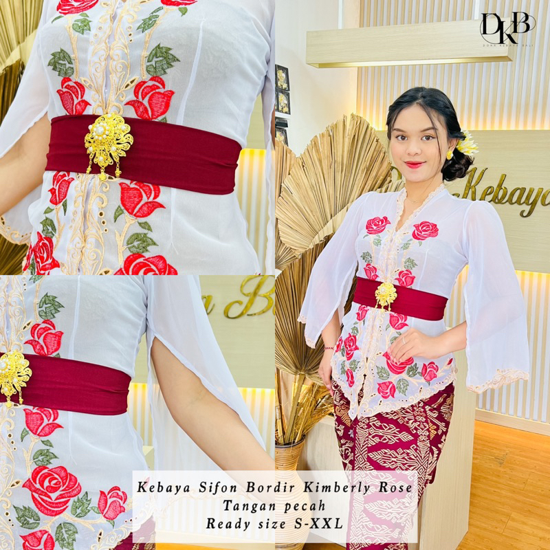 Jual DONA KEBAYA BALI // KEBAYA SIFON BORDIR KIMBERLY ROSE TGN BELAH ...