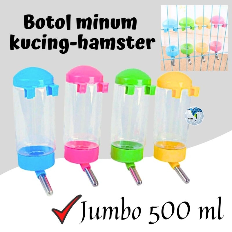 Jual Botol Minum Hamster Kucing Kelinci 500ml Tempat Minum Hewan ...