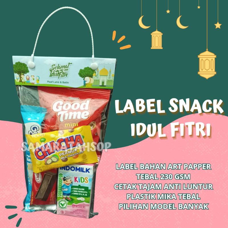 Jual Label Snack Bingkisan Lebaran Mini Parcel Snack Hari Raya Idul ...