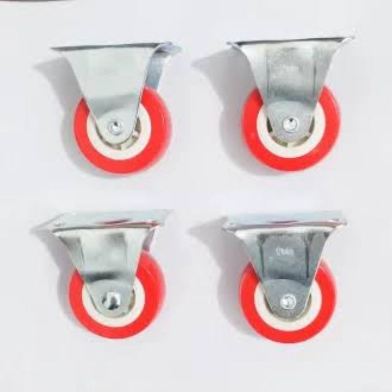 Jual RODA MERAH GEPENG TOKIO 2 INCH | Shopee Indonesia