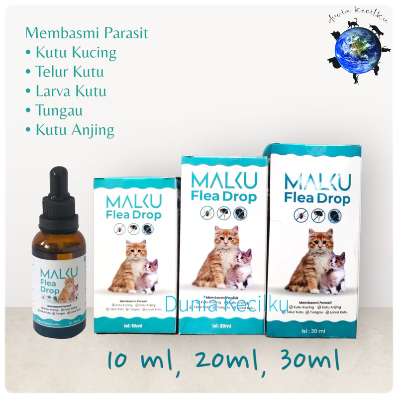 Jual Malku Flea Drop - Anti Kutu Kucing (10ml - 20ml - 30ml) | Shopee Indonesia