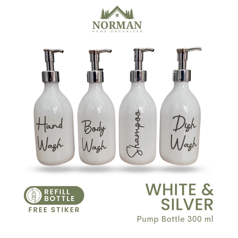 Jual Refill Bottle 300Ml / Botol Refil Sabun Cair Shampoo Aesthetic 300 ...