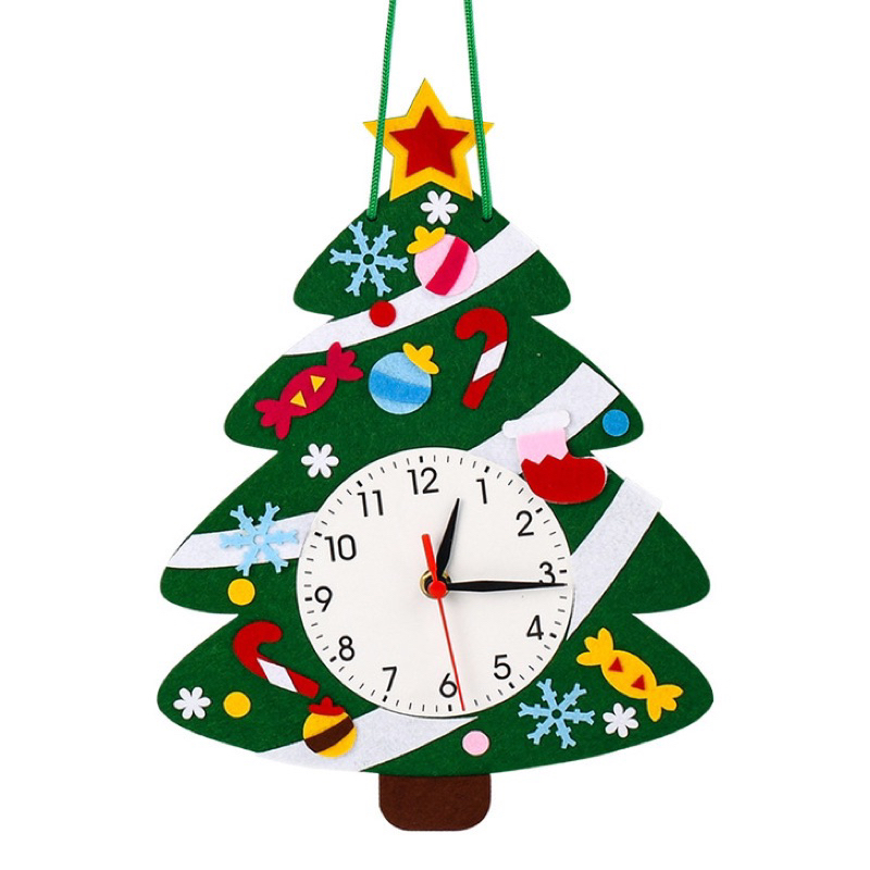 Jual DIY JAM GANTUNG FELT FLANEL NATAL HEWAN KENDARAAN JAM DINDING JAM ...