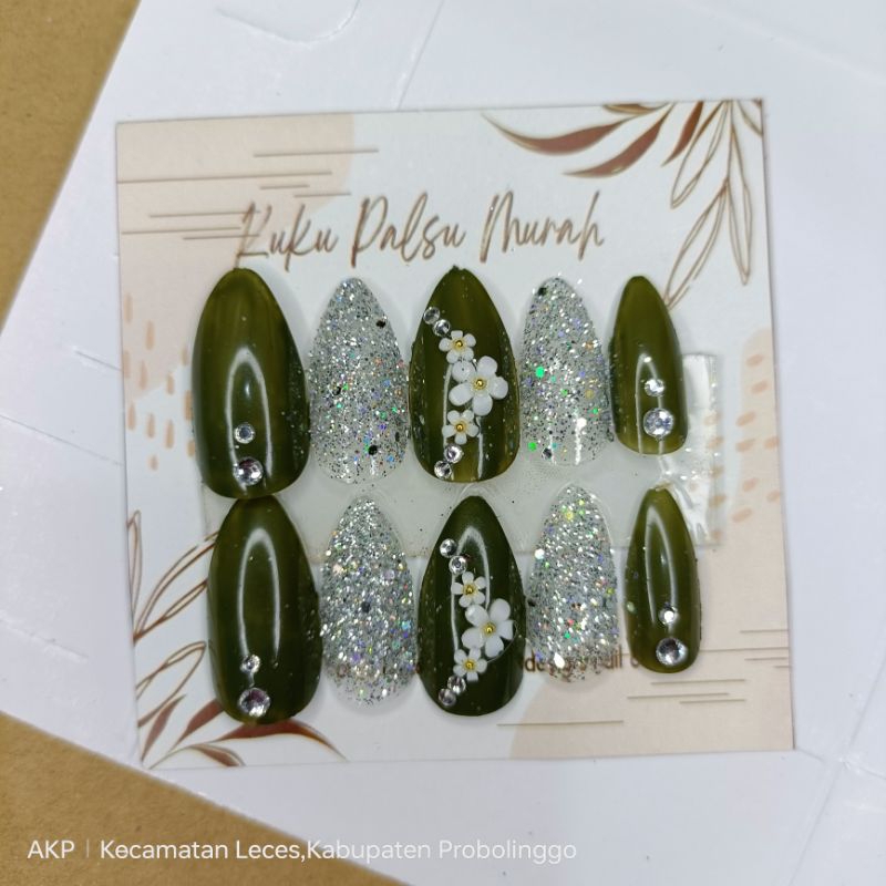 Jual KUKU PALSU LANCIP HIJAU LUMUT GREEN SAGE HANDMADE /KUKU PALSU ...