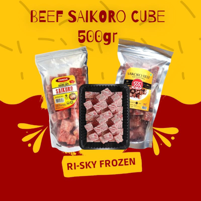Jual SAIKORO BEEF WAGYU MELTIQUE CUBE / DAGING KOTAK / BBQ 500gram ...