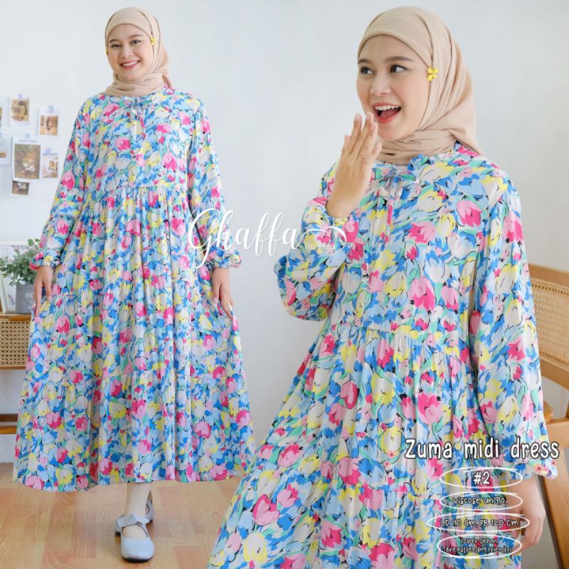 Jual Zuma Midi Dress by Ghaffa the Label | Shopee Indonesia