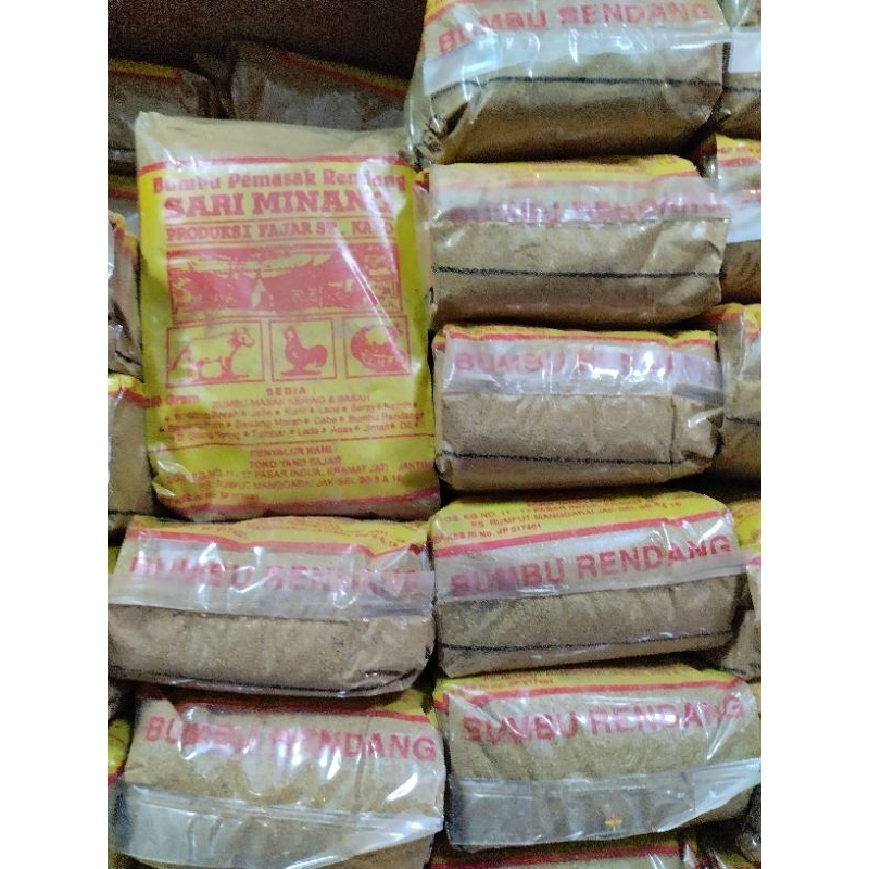 Jual bumbu rendang /sari minang 250g isi4 bungkus/1kg | Shopee Indonesia