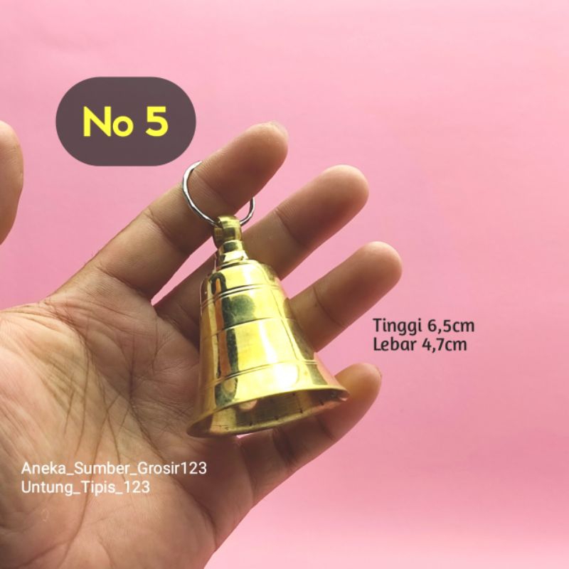 Jual Lonceng Kuningan bel pintu Lonceng pagar bahan Kuningan Bonus Ring ...