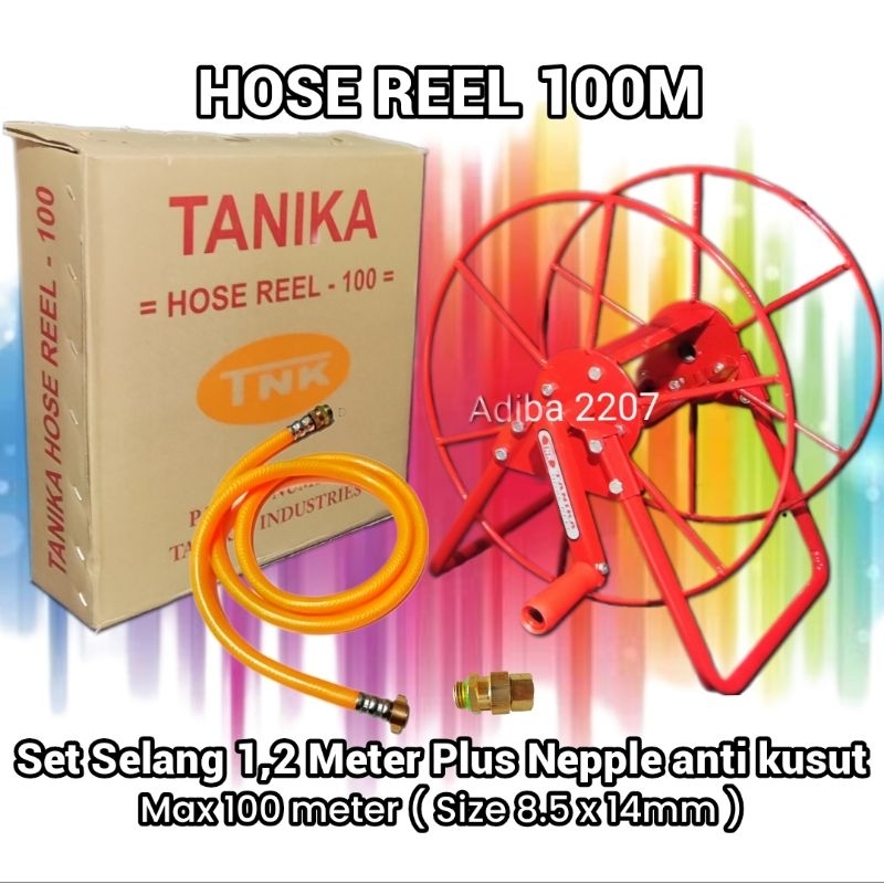 Jual Alat tempat gulungan selang air 100 meter / alat roll selang steam ...