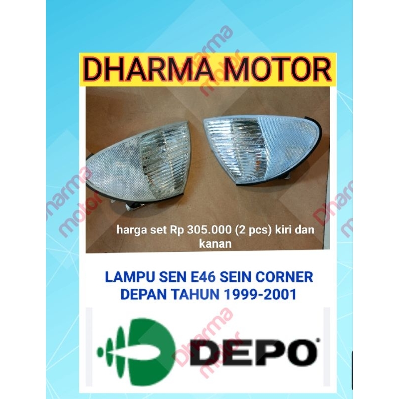 Jual LAMPU SEIN SEN BMW E46 TH 1999-TH2001 CORNER LAMP CLEAR HARGA SET ...