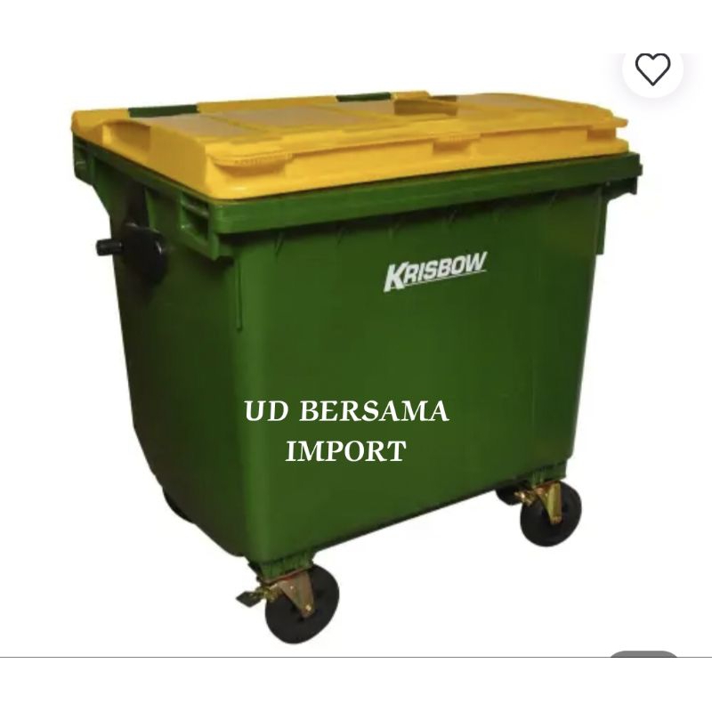 Jual Tempat Sampah Outdoor 1100L/Tempat Sampah Plastik Dengan Roda KRISBOW | Shopee Indonesia
