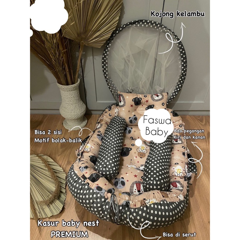 Jual KASUR BAYI BABY NEST DENGAN KELAMBU + FREE BANTAL PEYANG DAN ...