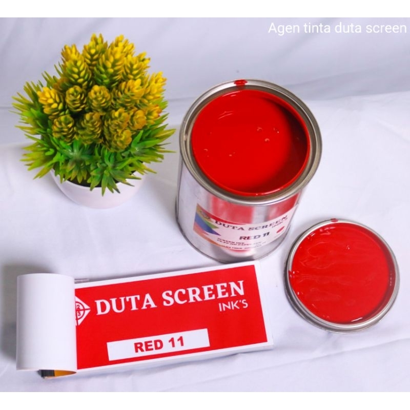 Jual Tinta sablon Duta Screen |warna Red 11 (merah tua) | Shopee Indonesia