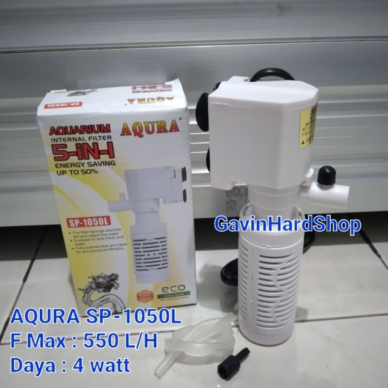 Jual Pompa internal filter aquarium pompa celup aquarium 5in1 AQURA SP-1050L | Shopee Indonesia