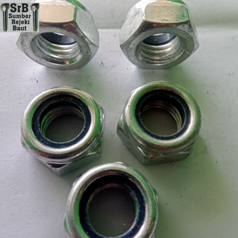 Jual Mur Nylon/Lock Nut m16 Galvanis Harga Satuan | Shopee Indonesia