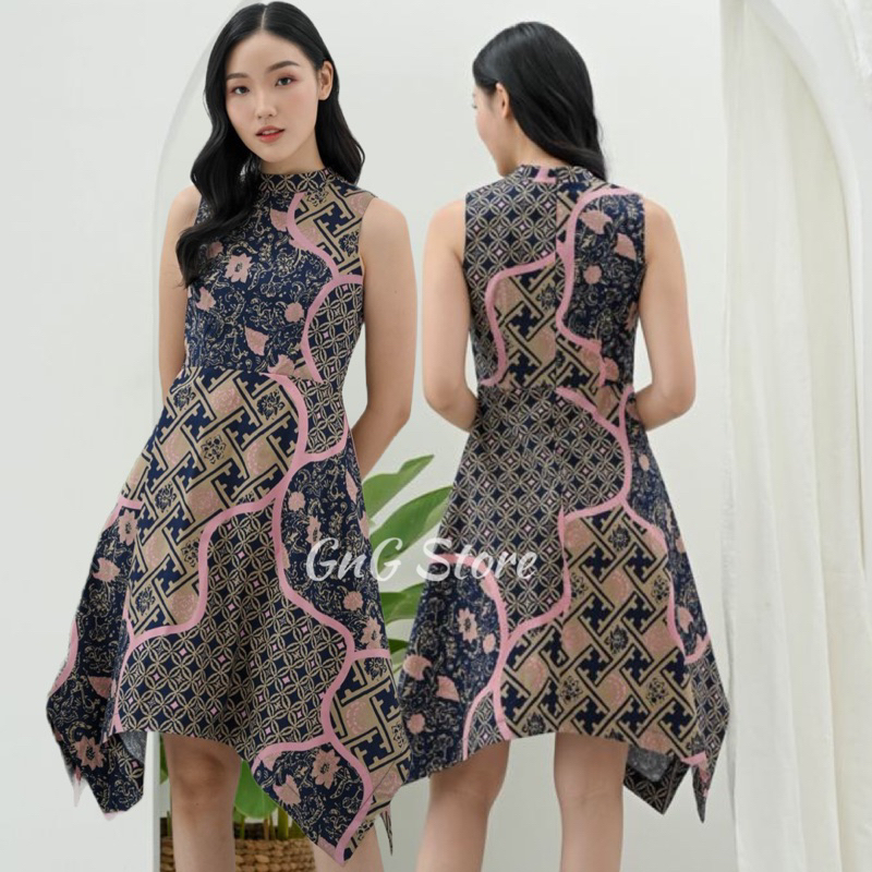 Jual Dress Batik 311 BNI/ Couple Batik/ Batik Pasangan/ Batik Wanita ...