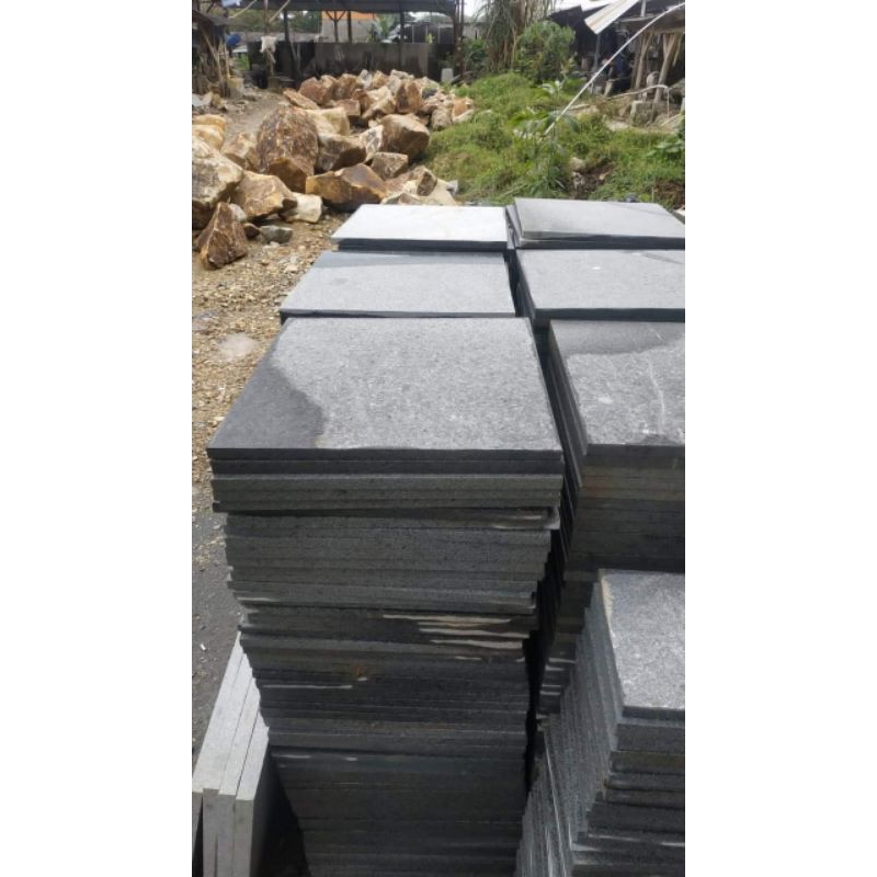 Jual batu alam andesit polos bakar ukuran 30×30cm/batu alam andesit ...