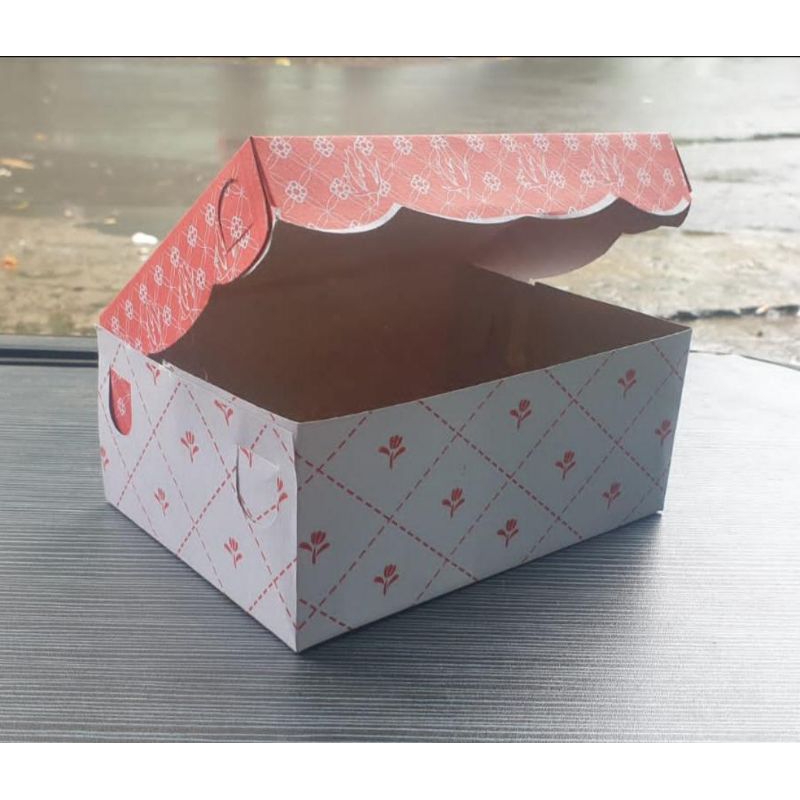 Jual isi 50 dus snack motif merah putih / snack box / dus kue ukuran ...