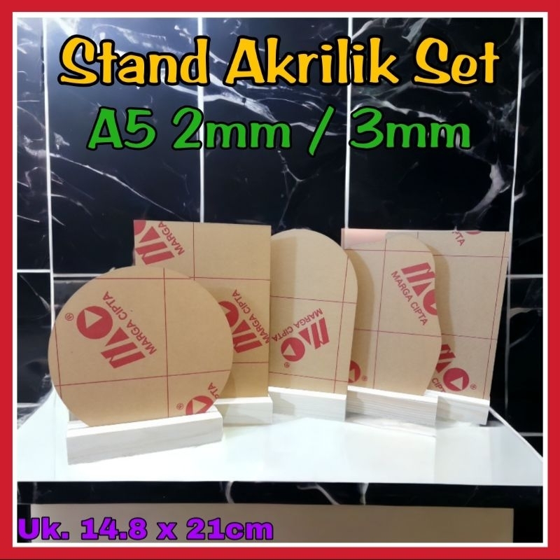 Jual Akrilik Stand Kayu A5 / Akrilik 2MM A5 / Akrilik 3MM A5 | Shopee ...