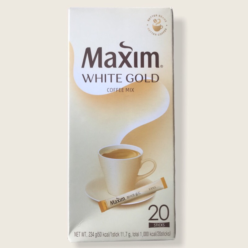 Jual MAXIM White Gold Coffee Korea 240g ( isi 20 sachet ) | Shopee ...