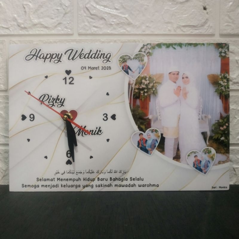Jual ( 1 HARI SIAP) Jam Custom Foto Hadiah Wisuda Ulang Tahun ...